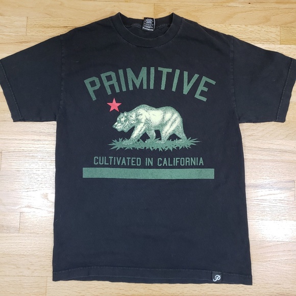 Primitive | Shirts | Primitive Tee Shirt Black Cannabis California M ...